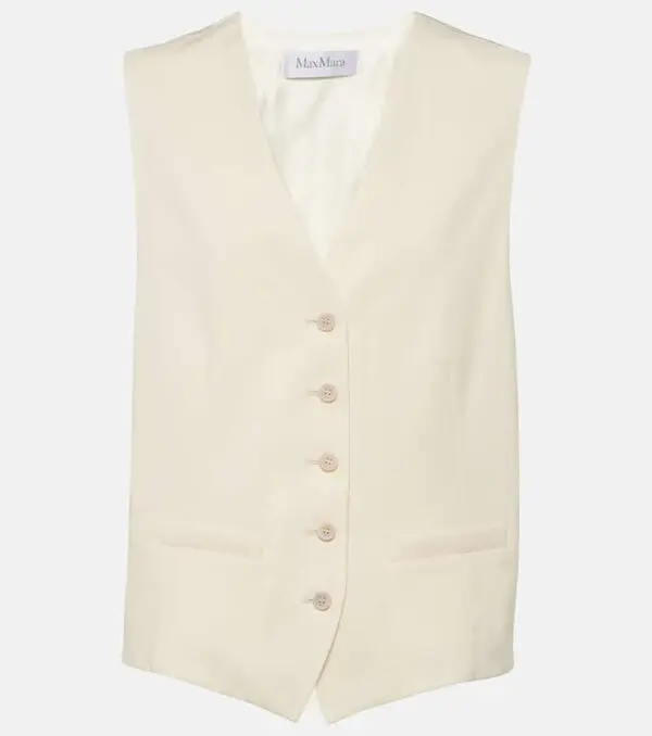 Max Mara Zuai Virgin Wool Vest - White