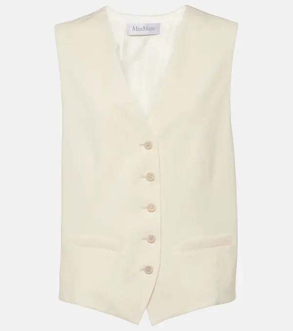 Max Mara Zuai Virgin Wool Vest - White