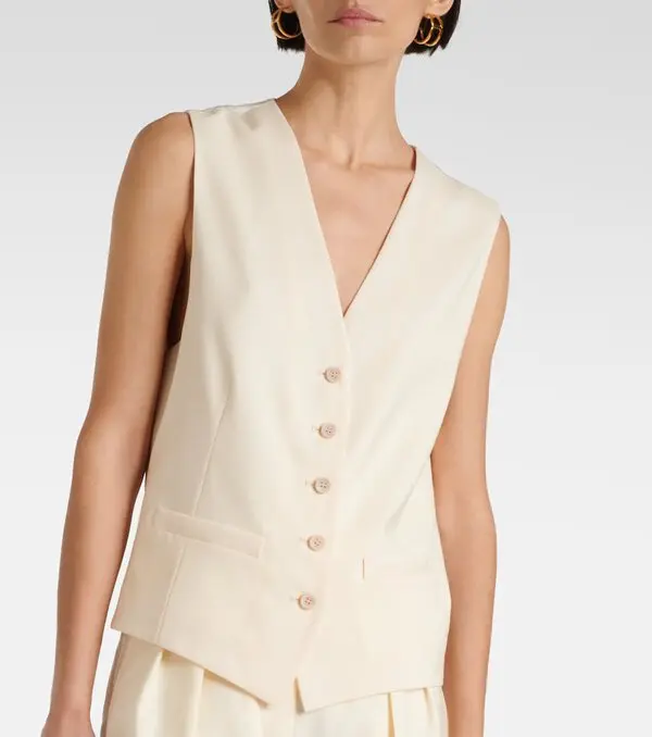 Max Mara Zuai Virgin Wool Vest - White
