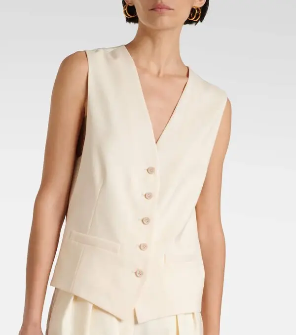 Max Mara Zuai Virgin Wool Vest - White