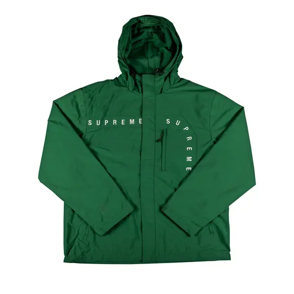 Supreme Curve Logos Ripstop Jacket - Green
