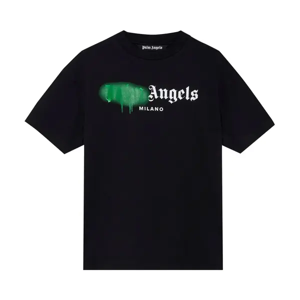 Palm Angels Milano Sprayed Logo T-shirt - Black
