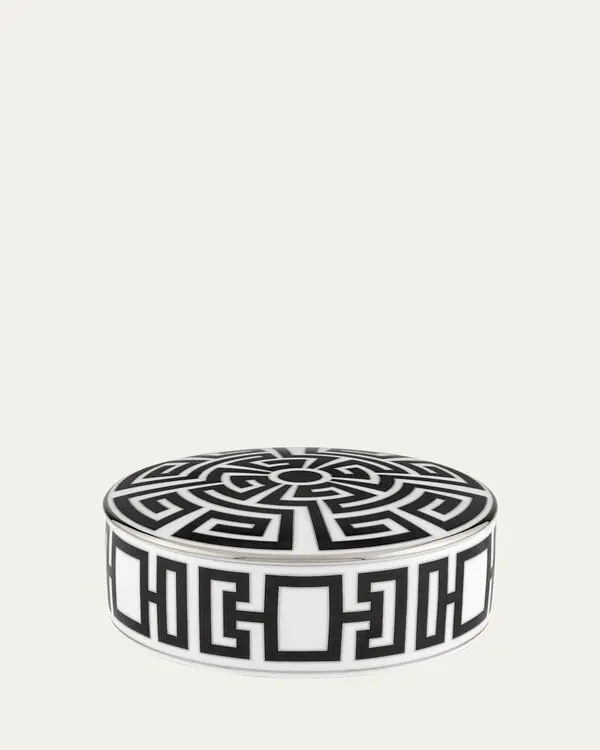 GINORI 1735 Labirinto Nero Trinket Box With Cover