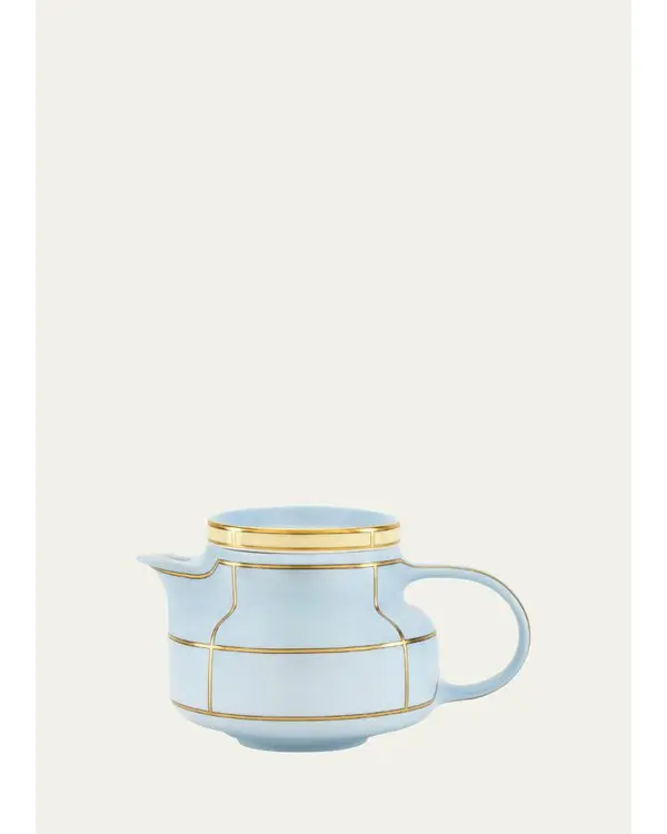 GINORI 1735 Diva Colonna Teapot With Cover, Celeste