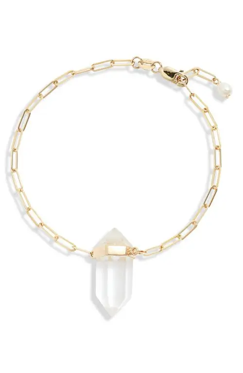 POPPY FINCH Quartz Pendant Bracelet - Gold