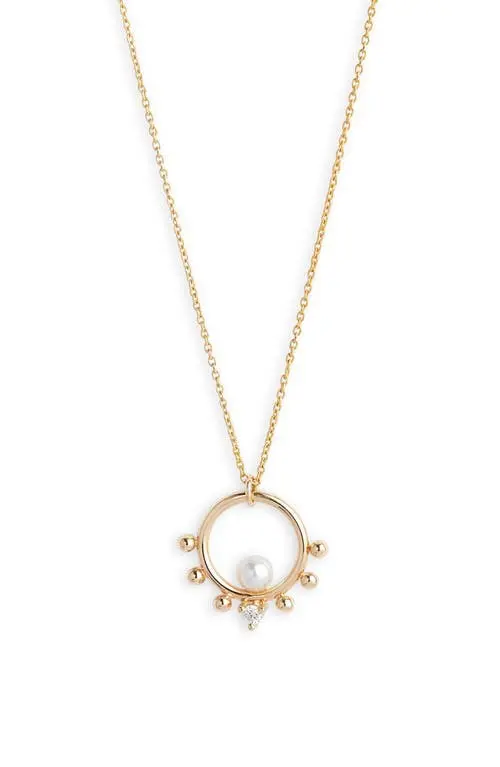 POPPY FINCH Cultured Pearl Pendant Necklace - Gold