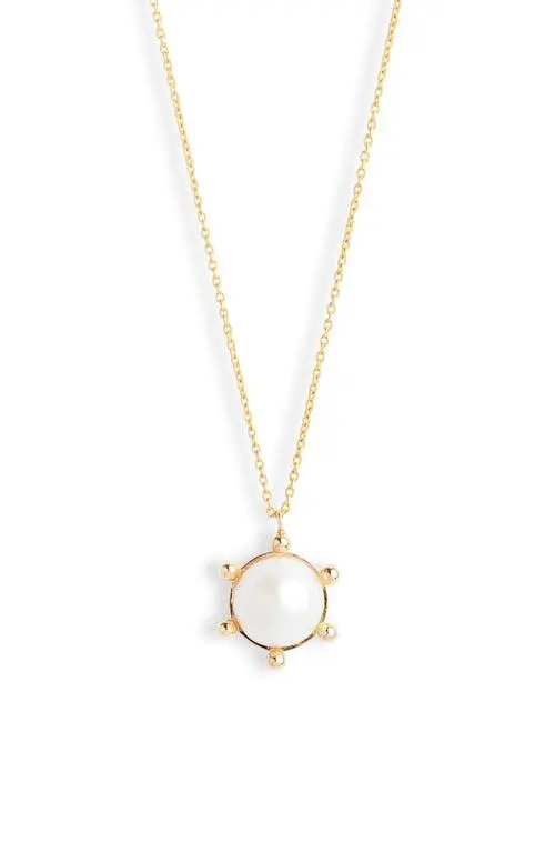 POPPY FINCH Bubble Cultured Pearl Pendant Necklace - Gold