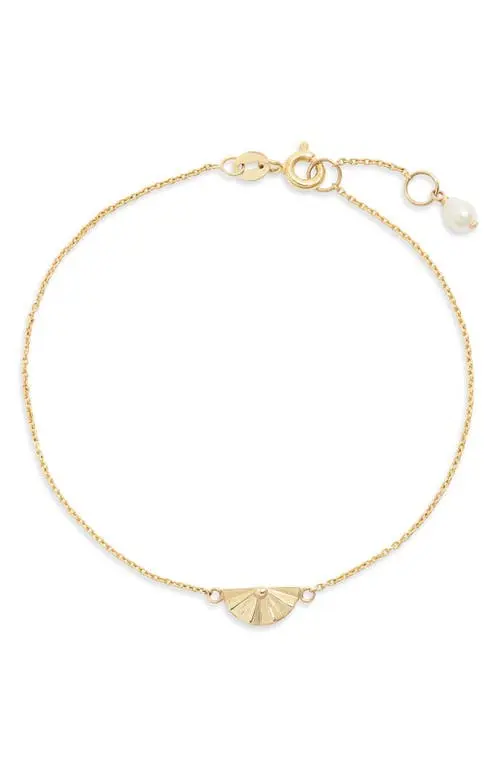 POPPY FINCH Sunrise Pendant Bracelet - Gold