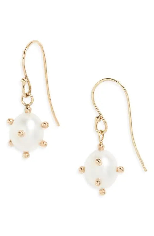 POPPY FINCH Bubble Cultured Pearl Drop Earrings - Gold