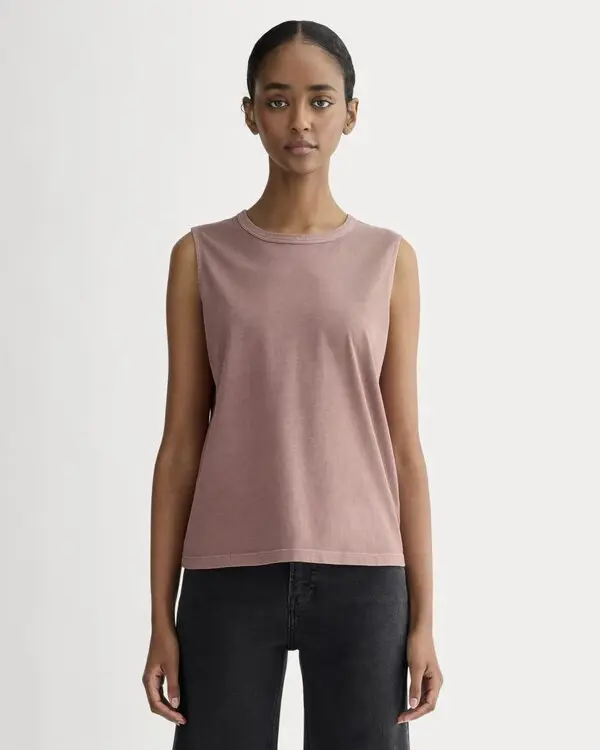Everlane Boyfriend Tank Top - Brown Garment Dye