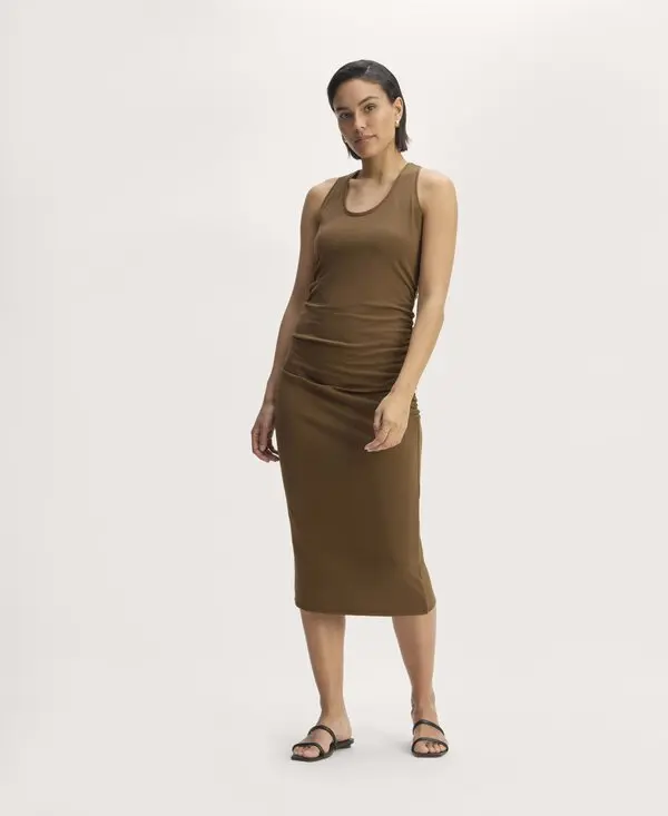 Everlane Form Racerback Midi Dress - Brown