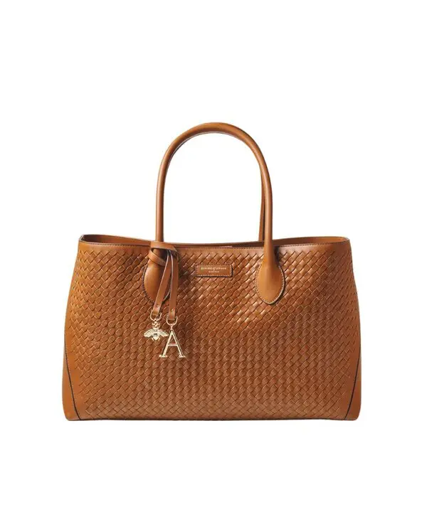 ASPINAL OF LONDON London Woven Leather Tote Bag