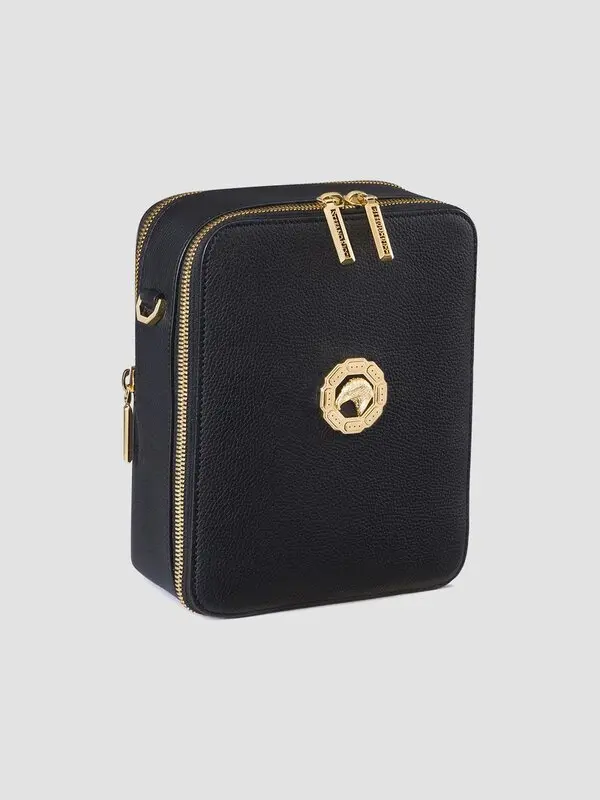 Stefano Ricci Calfskin Leather Messenger Bag - Black