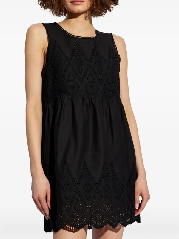 louisa mini dress black Posse Broderie-Anglaise Minidress In - 58% Off A back zipper closure Clothing: Dresses Universal Standard Plus Size Size:FR 34