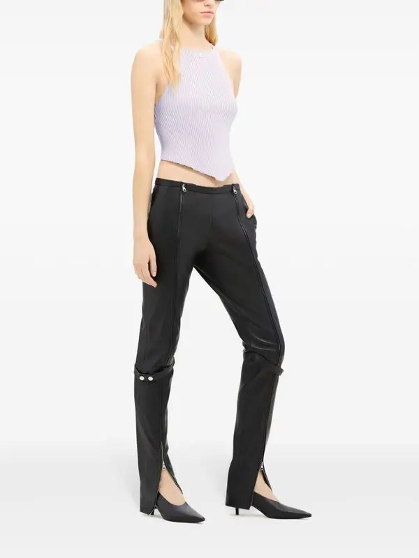 COURREGES Pointy Rib-knit Tank Top - Purple