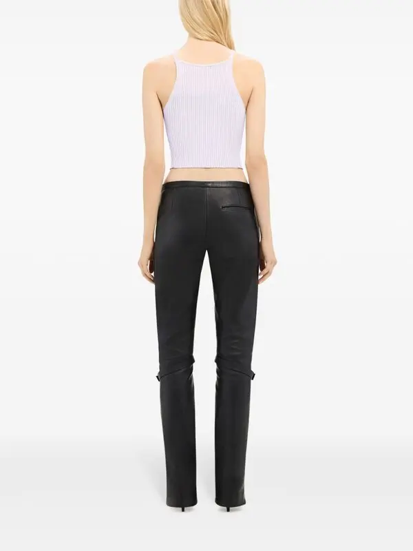 COURREGES Pointy Rib-knit Tank Top - Purple