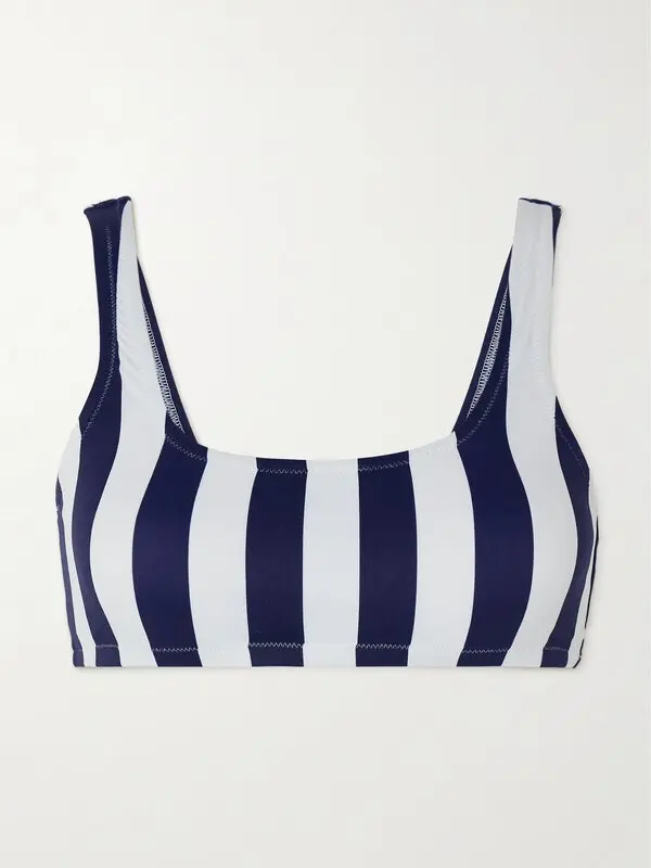 Melissa Odabash Ponza Striped Bikini Top - Blue