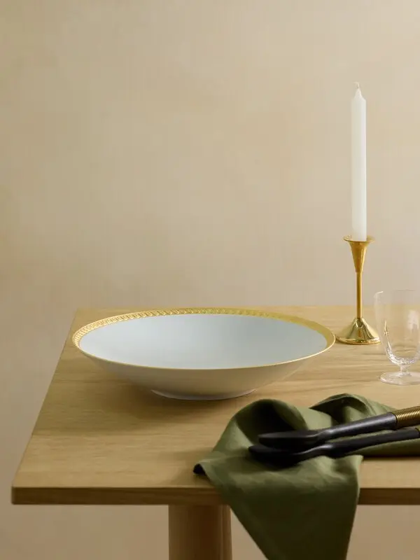 L'Objet Neptune Large Gold-plated Porcelain Bowl