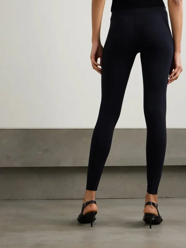 Balenciaga Logo-printed Stretch-jersey Leggings - Black