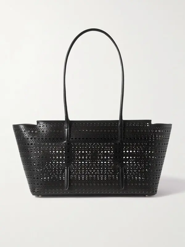 Alaïa Mina 32 Laser-cut Leather Shoulder Bag