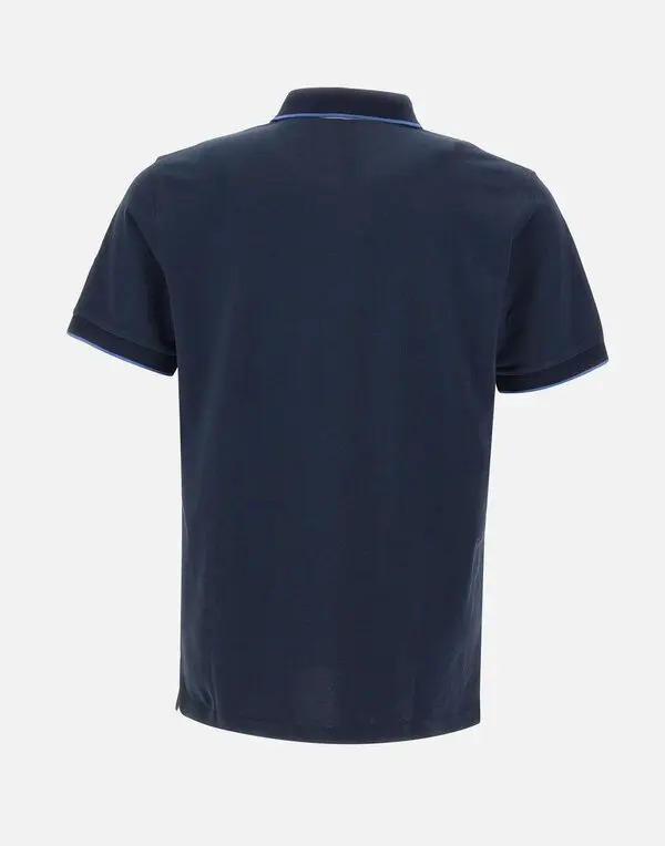 SUN 68 Cotton Polo Shirt With Print Pocket