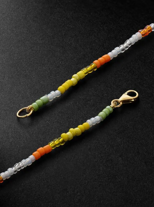 Established Ride Or Die Karat Gold Beaded Pendant Necklace
