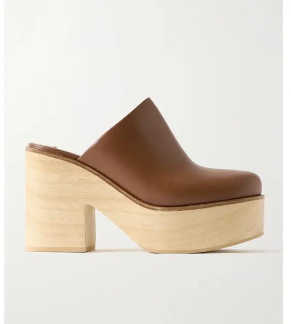 Gabriela Hearst Blake Leather Platform Clogs