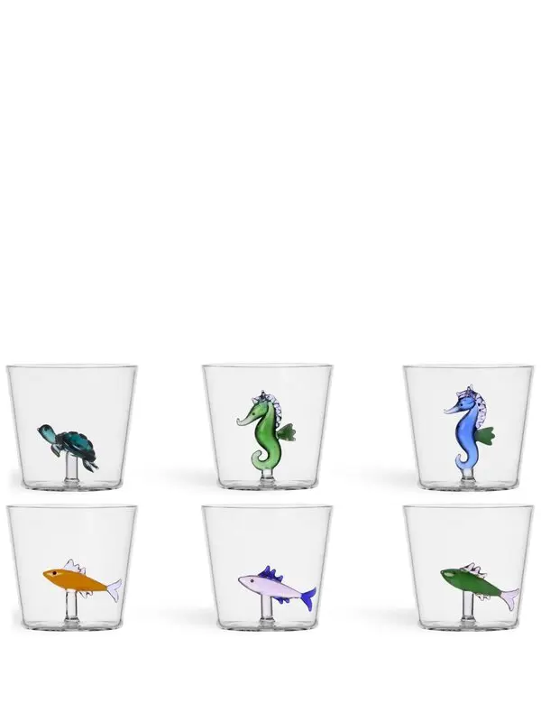 ICHENDORF MILANO Marine Garden Assorted Tumblers - White