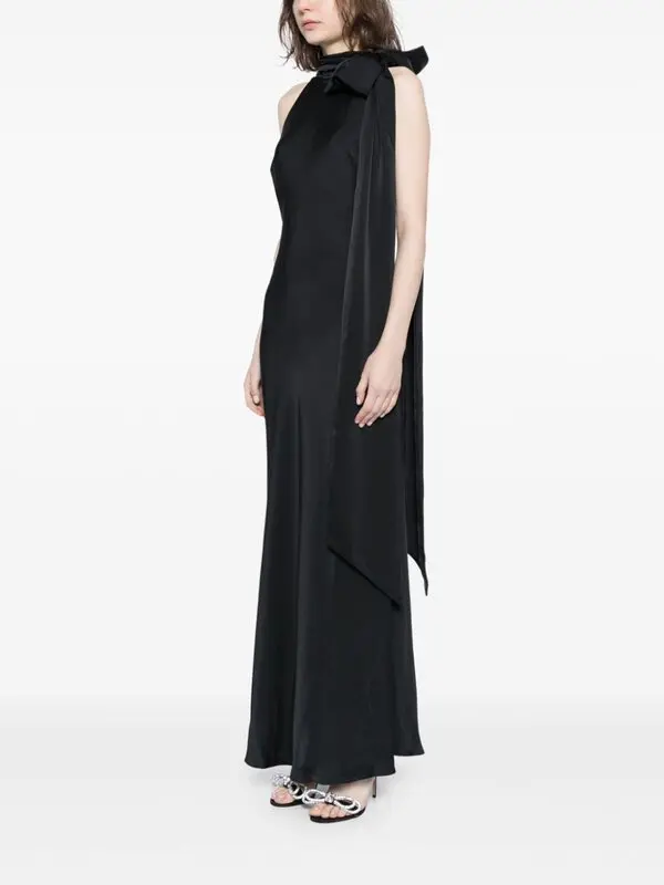Misha Collection Detachable-Bow Maxi Dress In Black - 31% Off | Editorialist