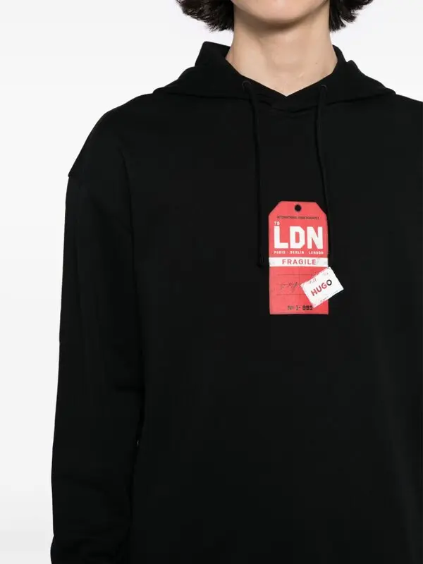 Hugo Graphic-print Cotton Hoodie