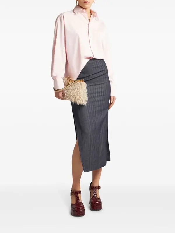Etro Piped-trim Cotton-poplin Shirt