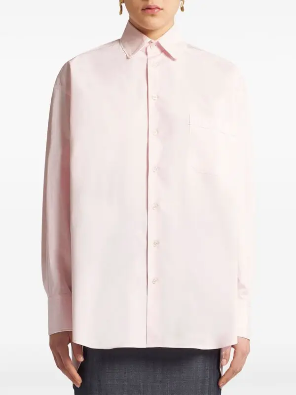 Etro Piped-trim Cotton-poplin Shirt