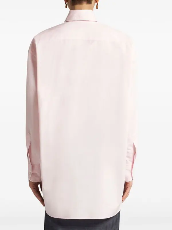 Etro Piped-trim Cotton-poplin Shirt