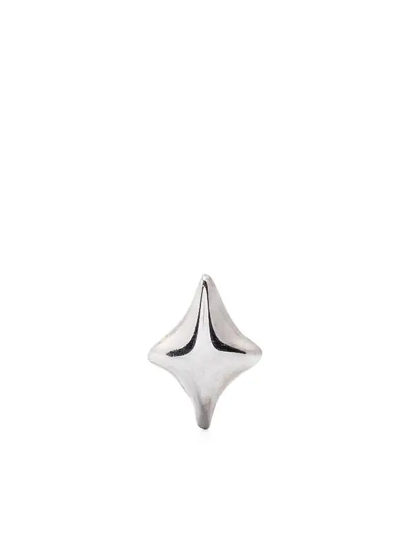 MARIA BLACK 14kt White Gold Misty Glanze Piercing Stud - Silver