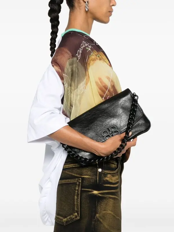 Balenciaga Medium Bb Leather Shoulder Bag