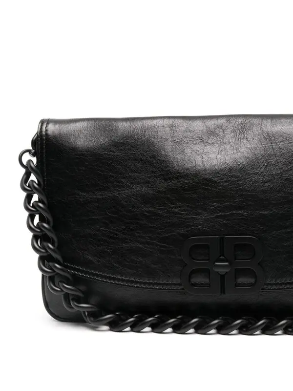 Balenciaga Medium Bb Leather Shoulder Bag