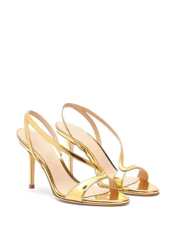 SCAROSSO 85mm Paula Strappy Sandals - Gold