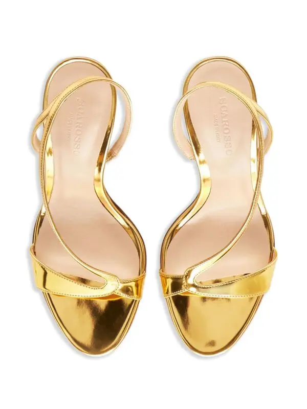SCAROSSO 85mm Paula Strappy Sandals - Gold