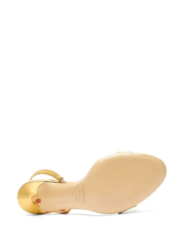 SCAROSSO 85mm Paula Strappy Sandals - Gold