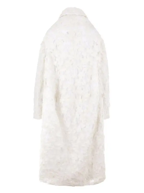 Comme Des Garçons Distressed Lace Long Coat