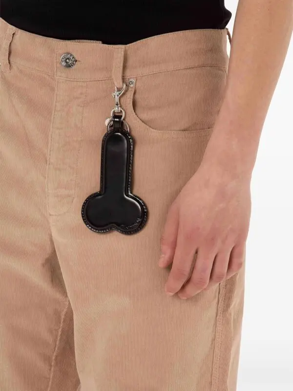 JW Anderson Debossed-logo Leather Keyring