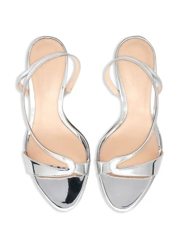 SCAROSSO 85mm Paula Strappy Sandals - Silver