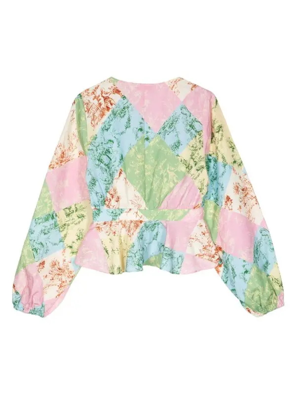 KITRI Irene Patchwork Blouse