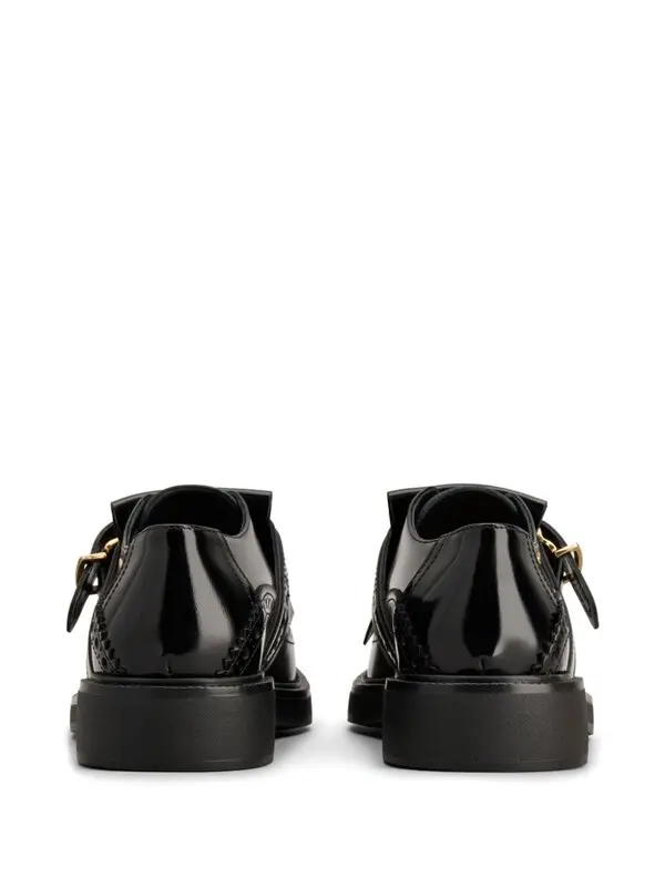 TOD'S Fringe-detail Leather Loafers - Black