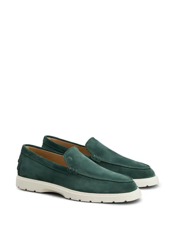 TOD'S Ridged-sole Suede Loafers