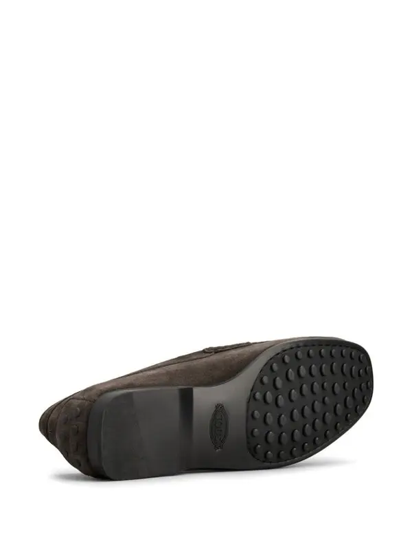 TOD'S Almond Toe Loafers - Brown