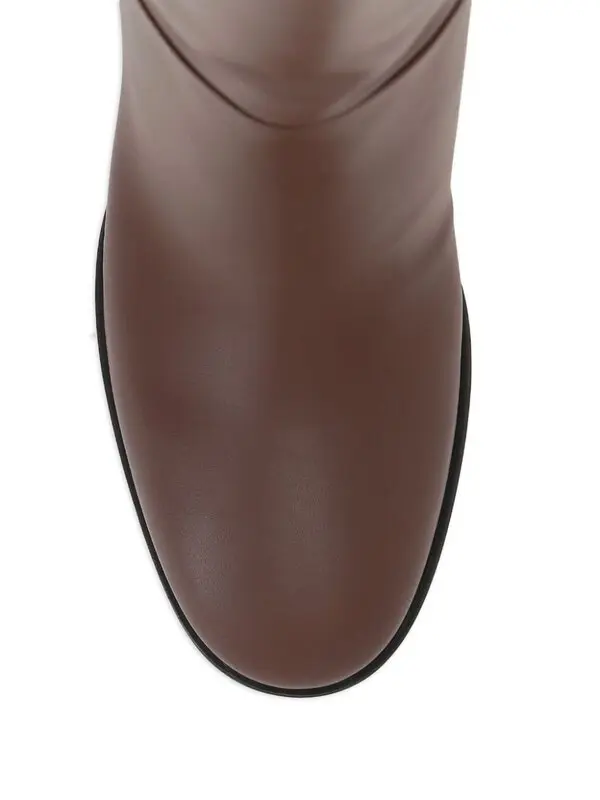 GIANVITO ROSSI Santiago 85mm Leather Boots - Brown