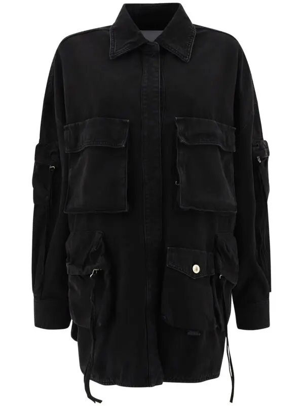 Attico Fern Denim Jacket - Black