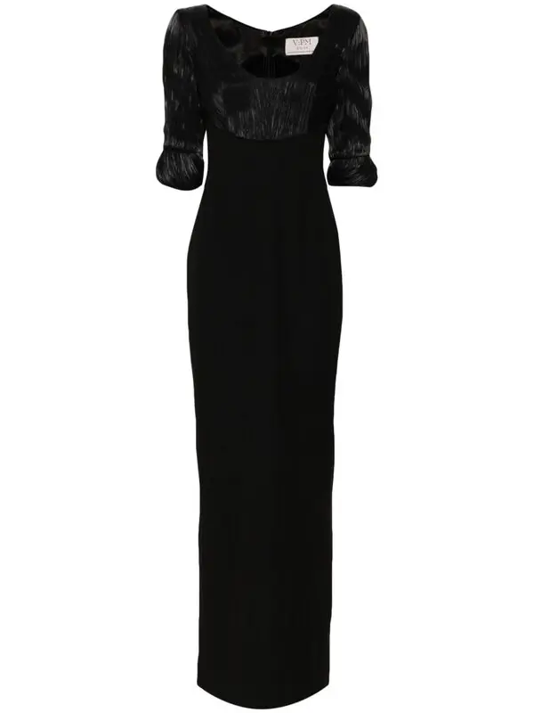 V:PM ATELIER Flora Scoop-neck Gown - Black