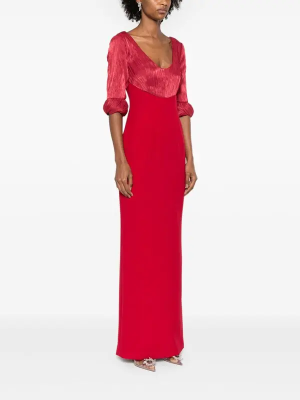 V:PM ATELIER Flora Scoop-neck Gown - Red